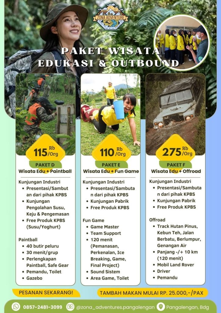 Paket Kombinasi Edukasi & Outbound - Cabin Villa Pangalengan